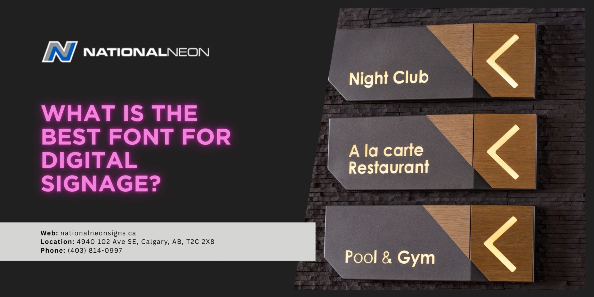 What Is The Best Font For Digital Signage? | Guide By National Neon Signs